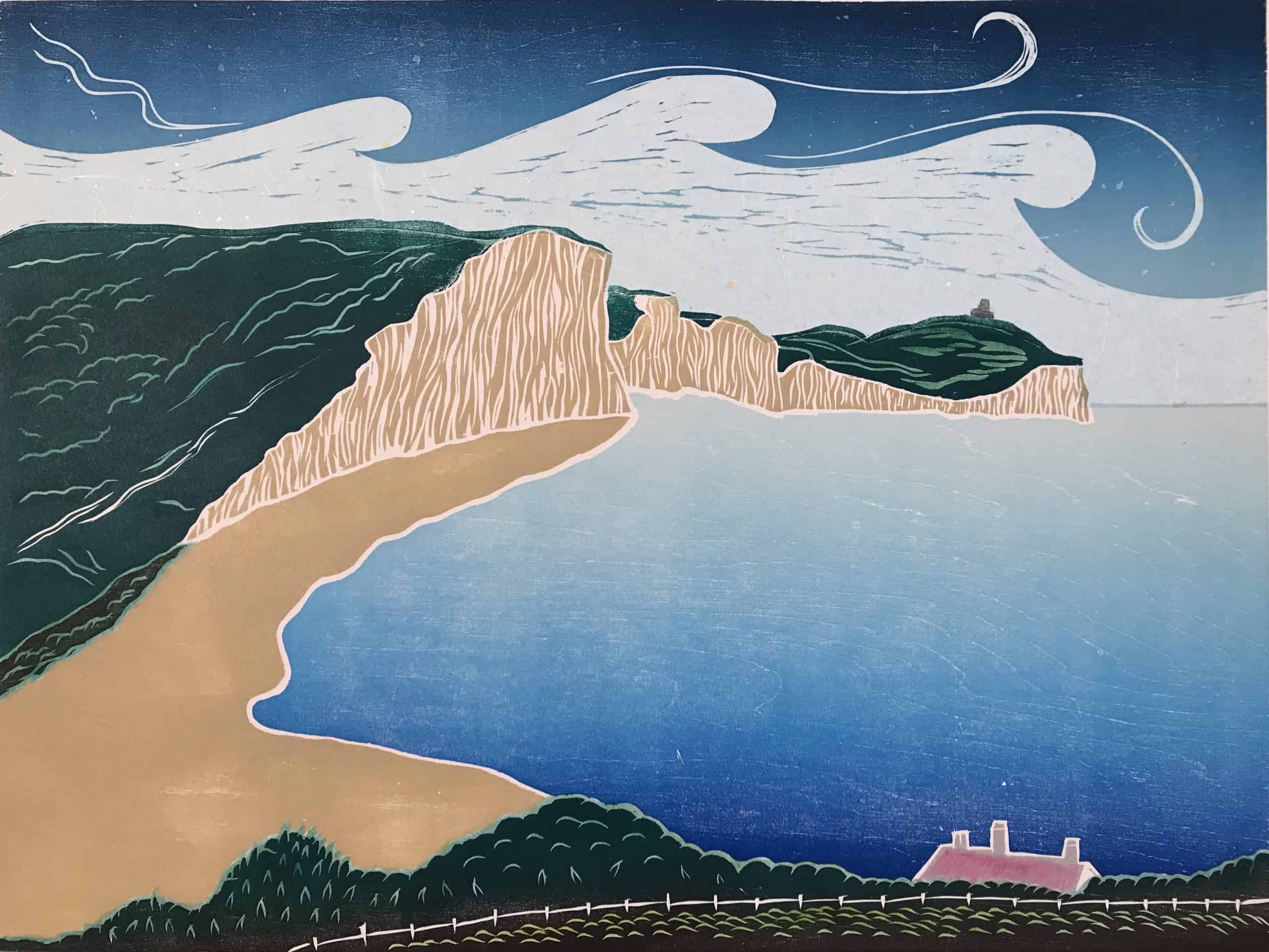 CLIFF END, CUCKMERE HAVEN - Helen Brown: Printmaker